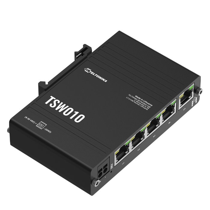 Teltonika průmyslový neřízený switch, 5x ETH port, 10/100 Mbps, auto ...